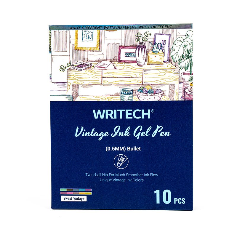 Vintage Ink Gel Pen W-099L